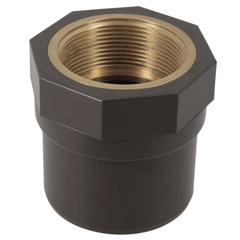 HTA 63mm (75mm) x 2 Threaded Adaptor Brass