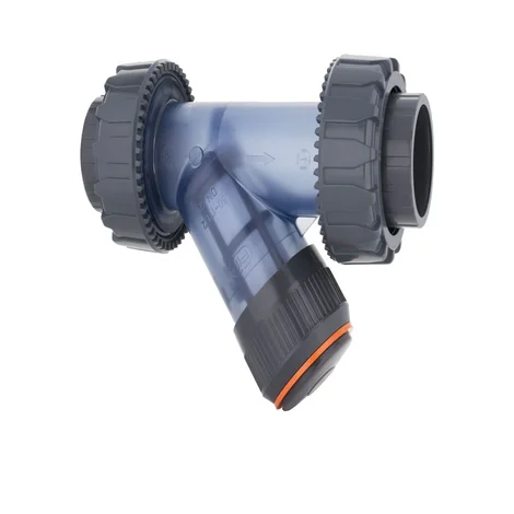 PVCxU CLEAR S/STRAINER PLN 1/2